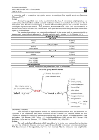 Career counseling in pakistan | PDF