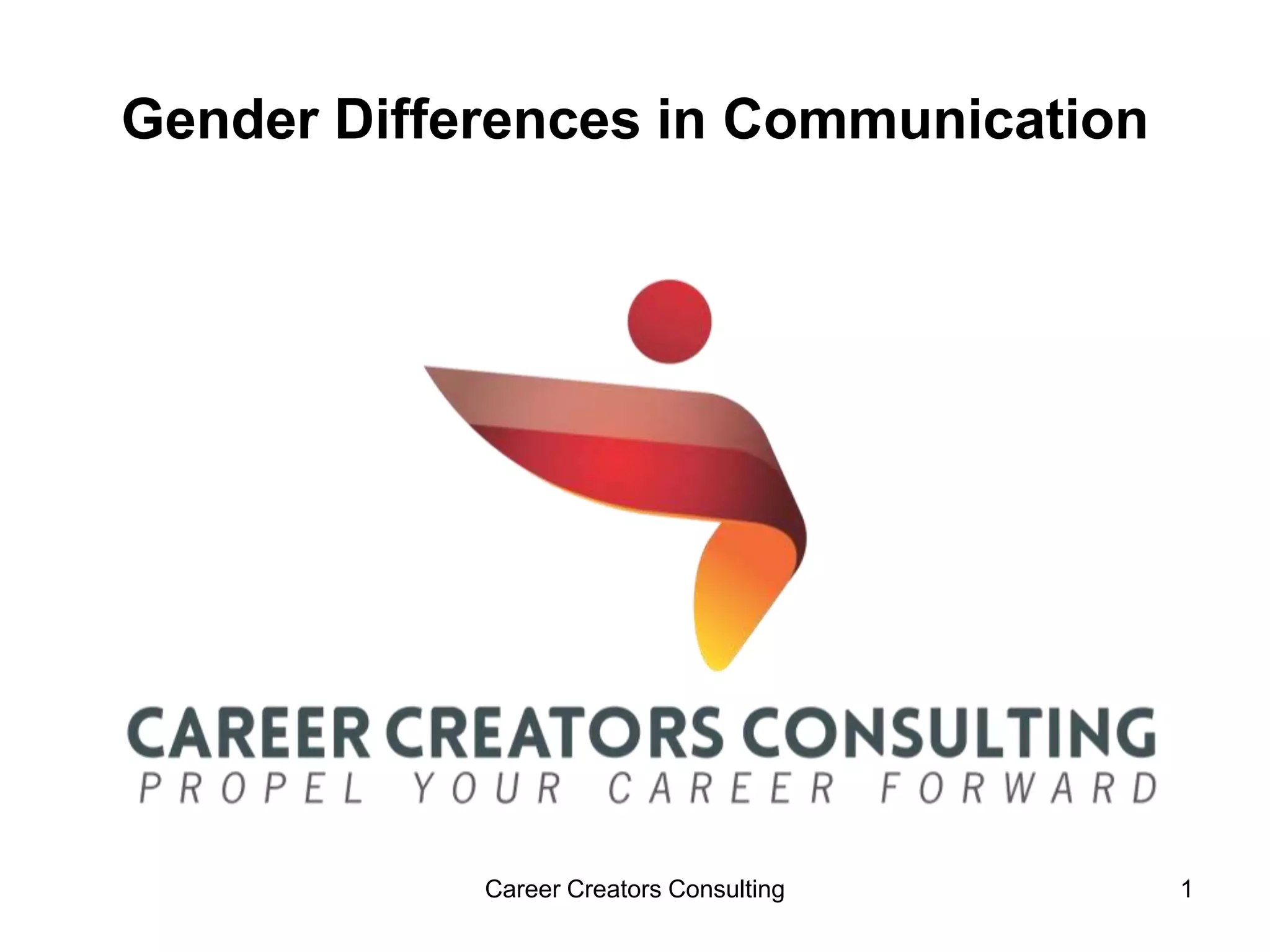 Career Creators Gender Differences in Communication.ppt