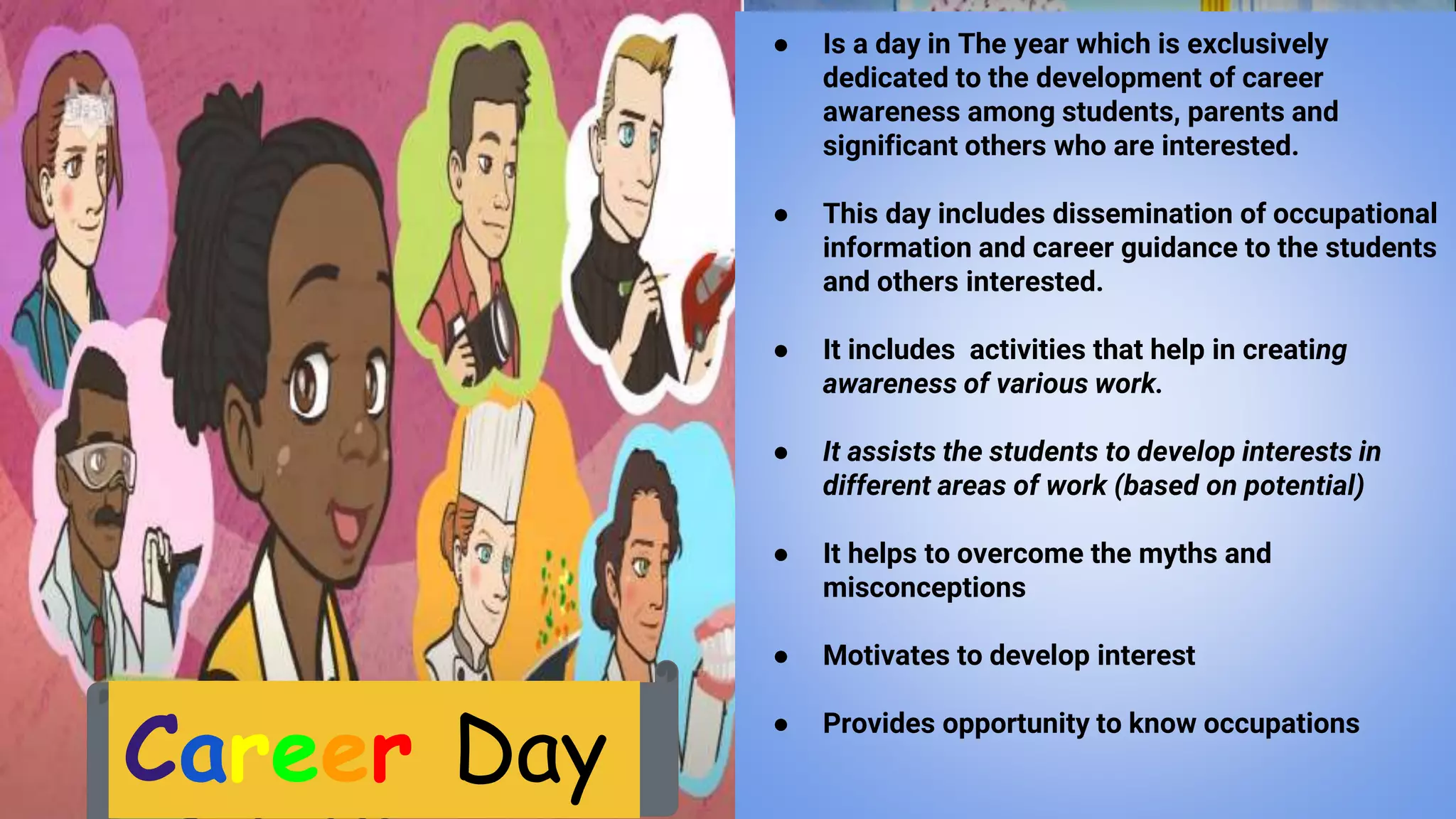 Career day organising a career day in schools | PPTX