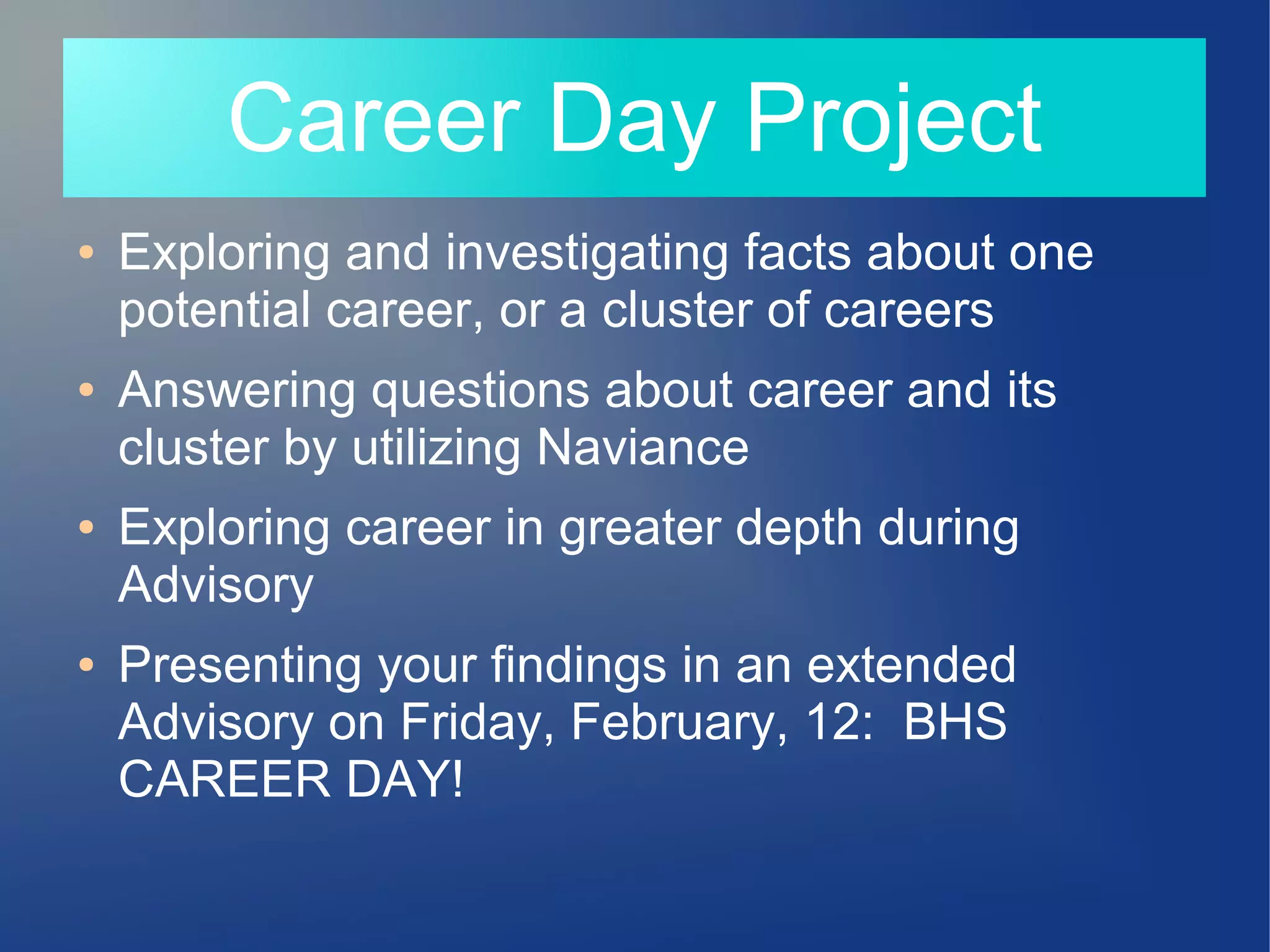 Career day project | PPT