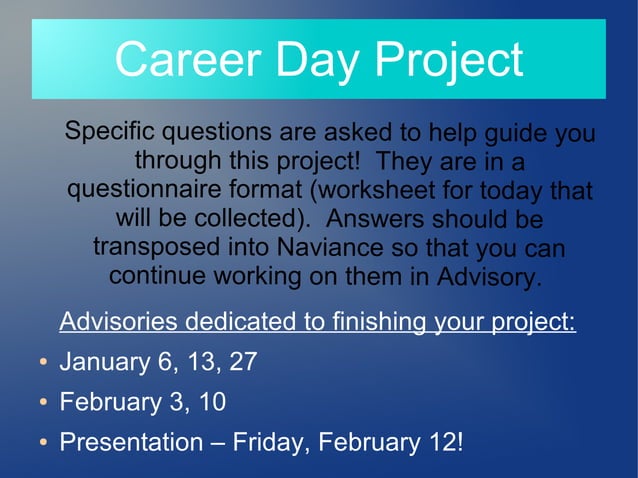 Career day project | PPT