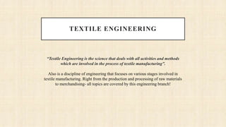 Career development in textile trade | PPT