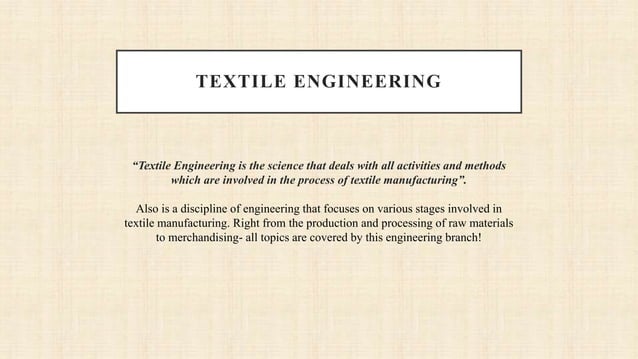 Career development in textile trade | PPT