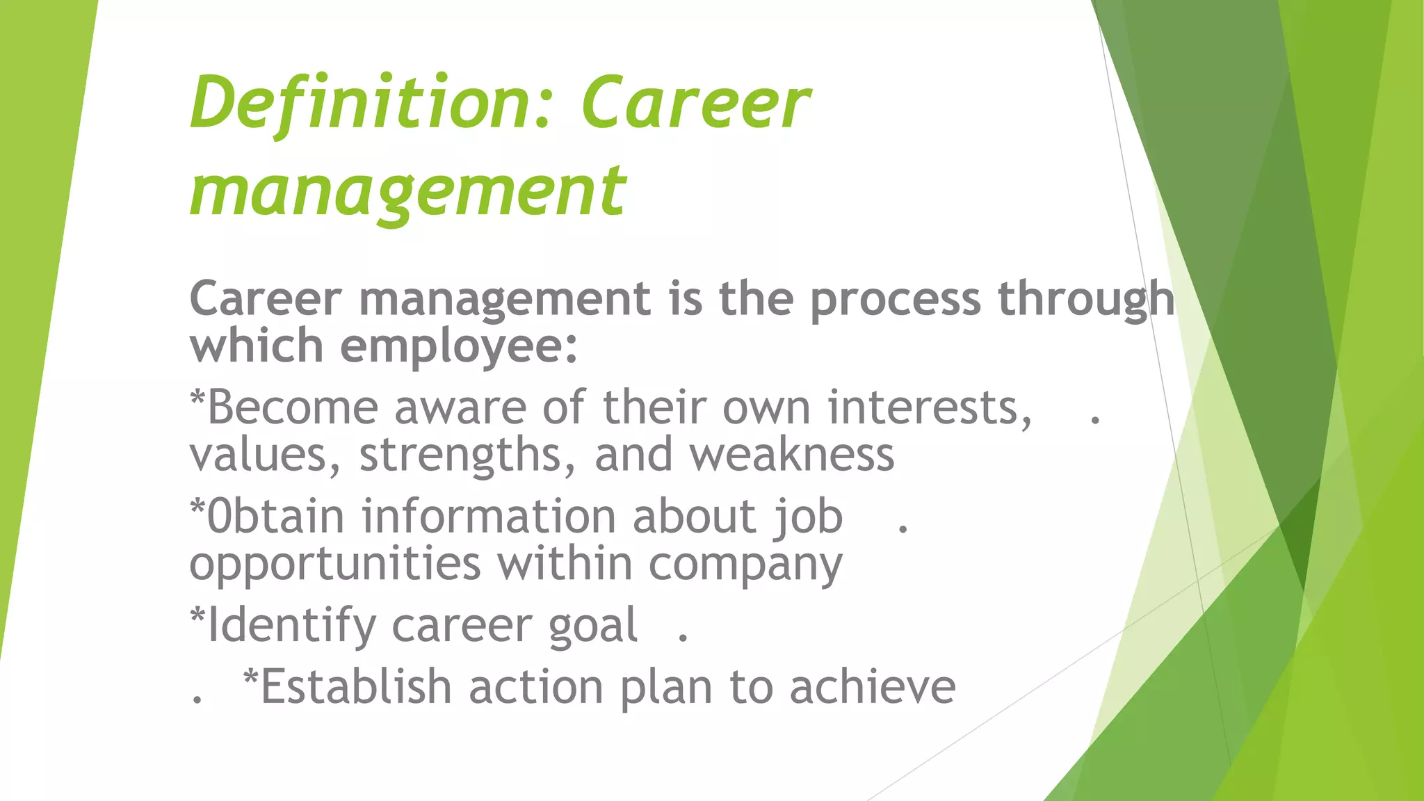 Career development and career management | PPTX