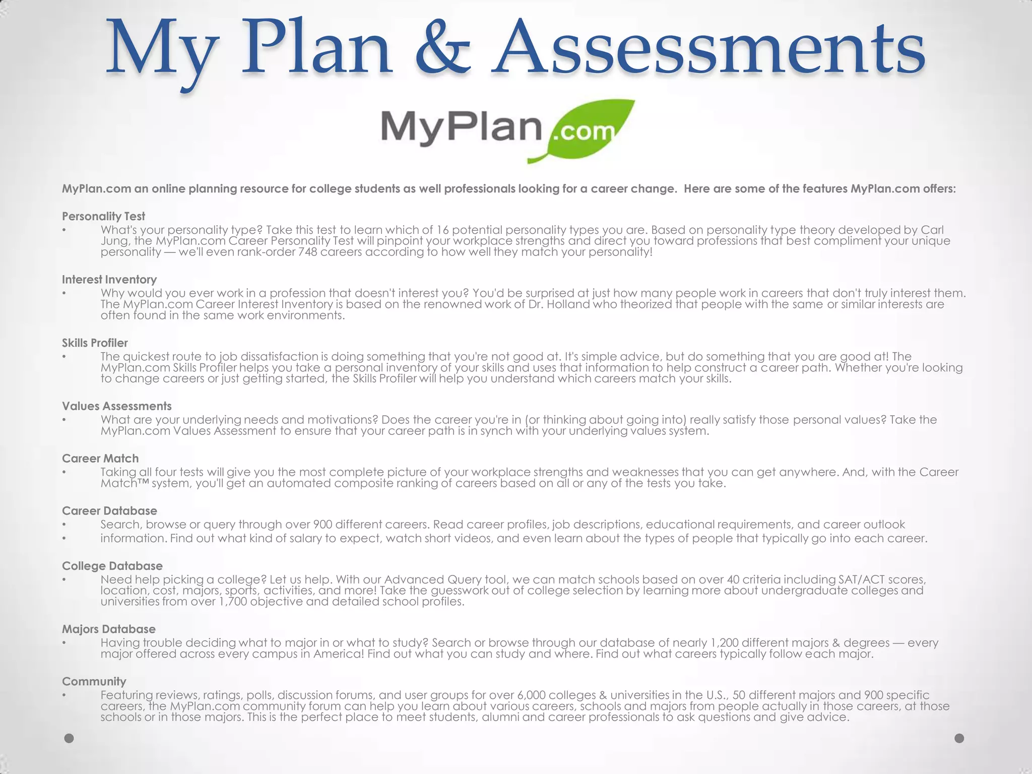 Career Development Center Freshman Initiatives | PPTX