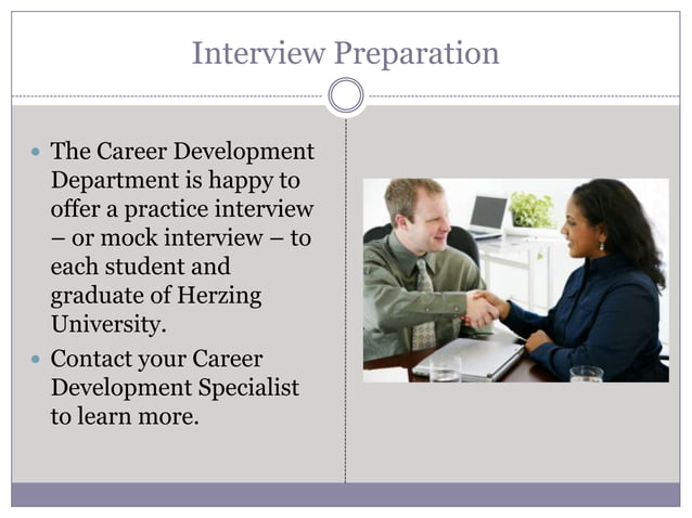 Career Development Department - Herzing University Online | PPT