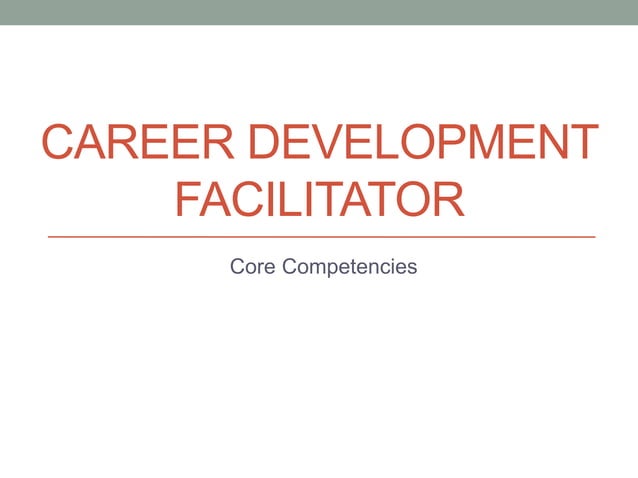 Career development facilitator presentation by tamara mitchell | PPT