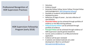Career development for HDR Supervisors | PPTX