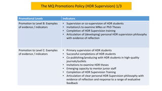 Career development for HDR Supervisors | PPTX
