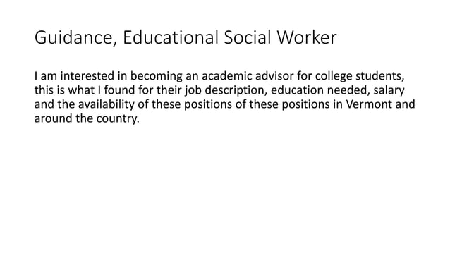 Career development report | PPT