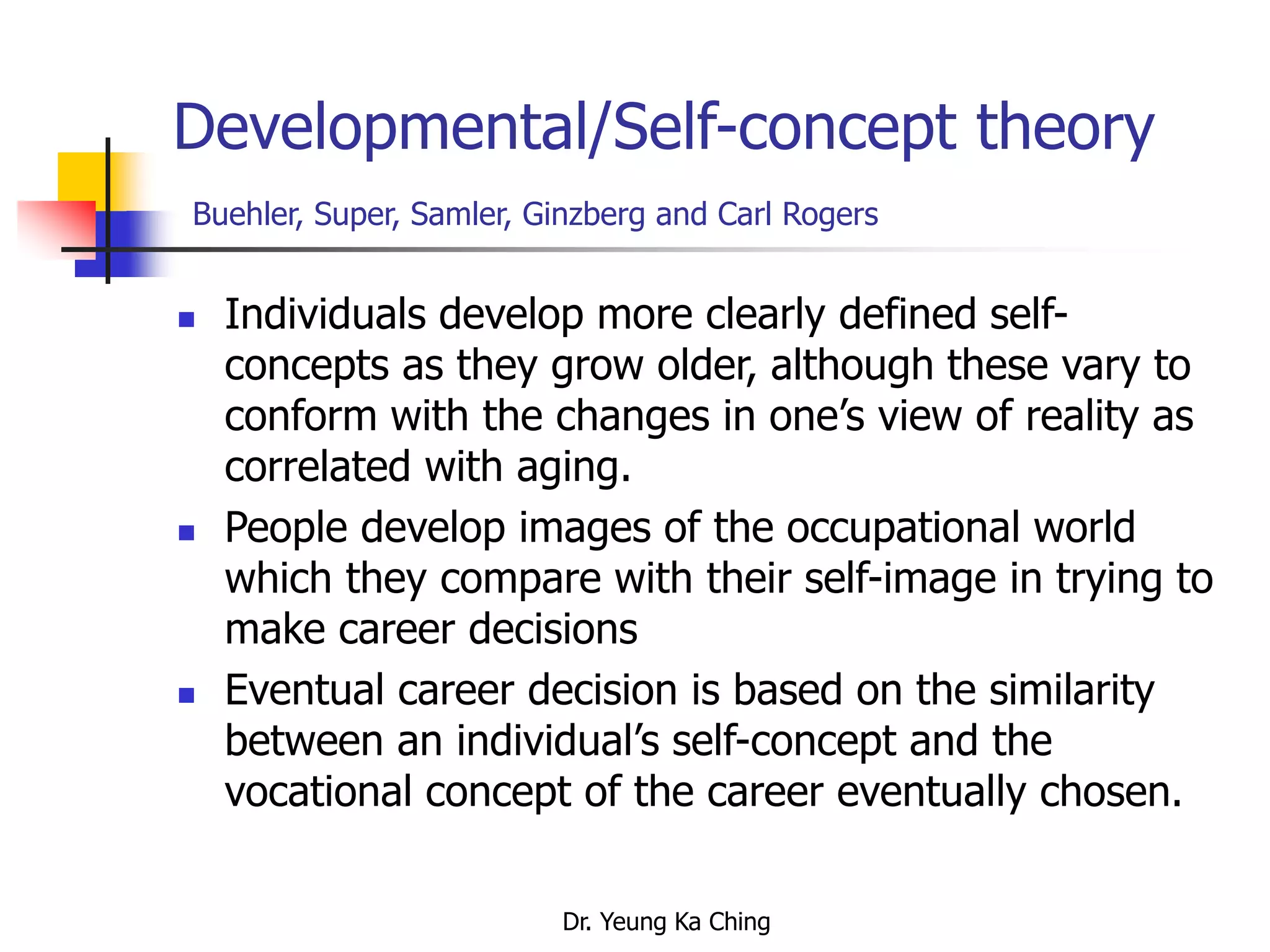 Career development theory.ppt | Mental Health | Diseases and Conditions