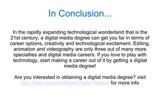Career options in digital media | PPTX | Video Production | Content ...