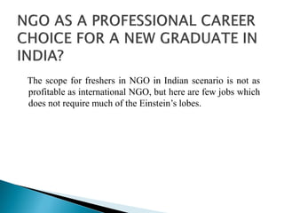 CareerEd (India) career opportunities in Indian NGOs | PDF