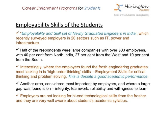 Career enrichment program for students | PPS