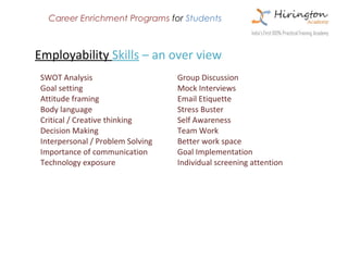 Career enrichment program for students | PPS