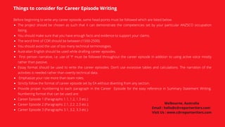 Career Episode Writing Service | PDF
