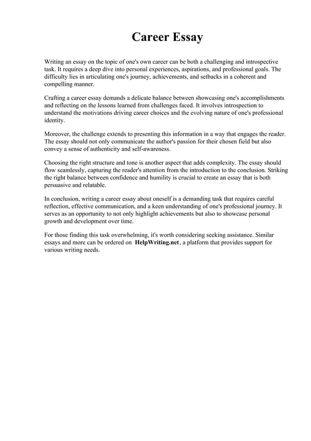 Career Essay pdf career-essay-pdf