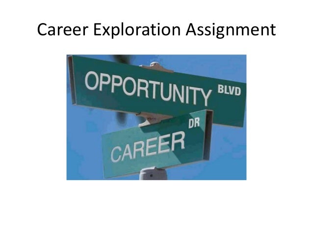 Career exploration assignment