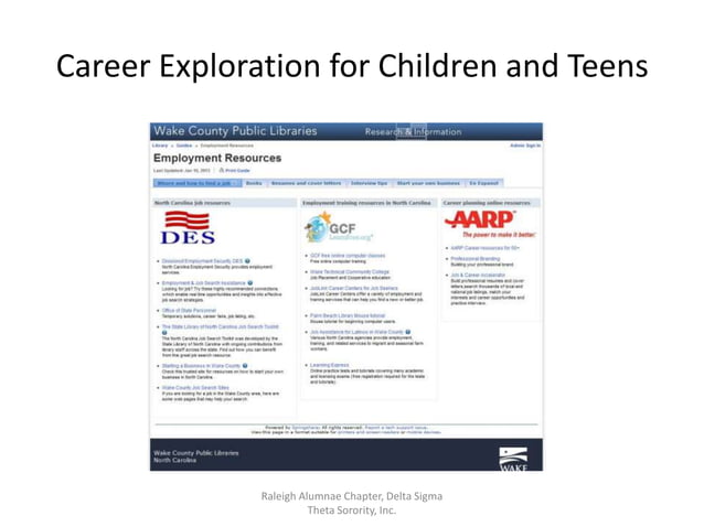 Career exploration for children and teens | PPT