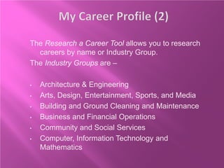 Career Exploration Steps Two and Three | PPT