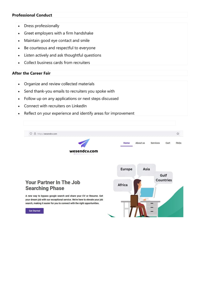 Maximize Your Success: Essential Career Fair Checklist | PDF | Job ...