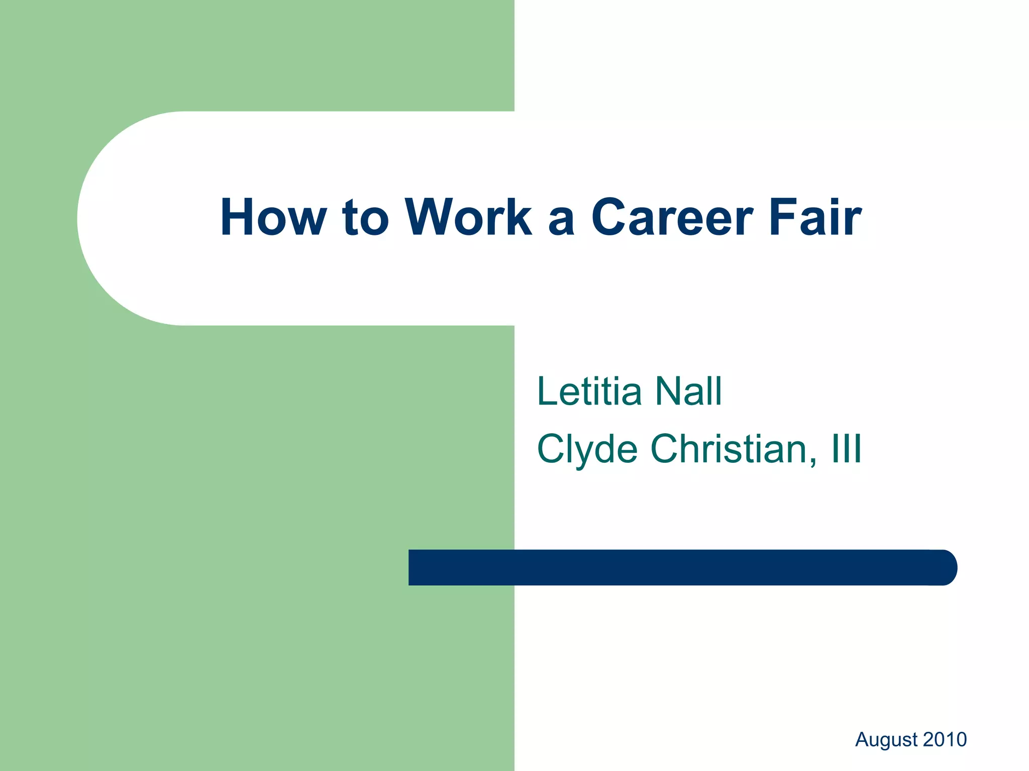 Career Fair Presentation1 | PDF