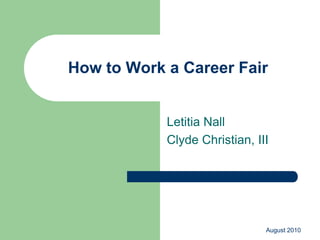 Career Fair Presentation1 | PDF