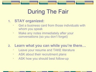 Career fair strategies sharing | PPT