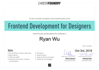 Certificate - Front End Development | PDF