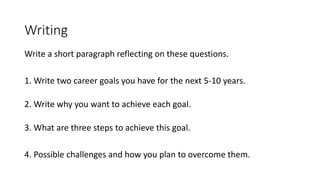 Career goals | PPTX