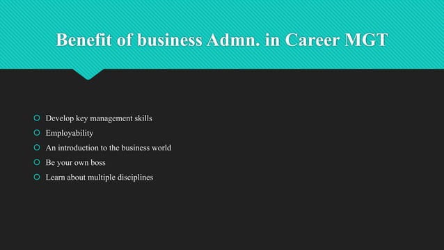 Career growth in business administration | PPT