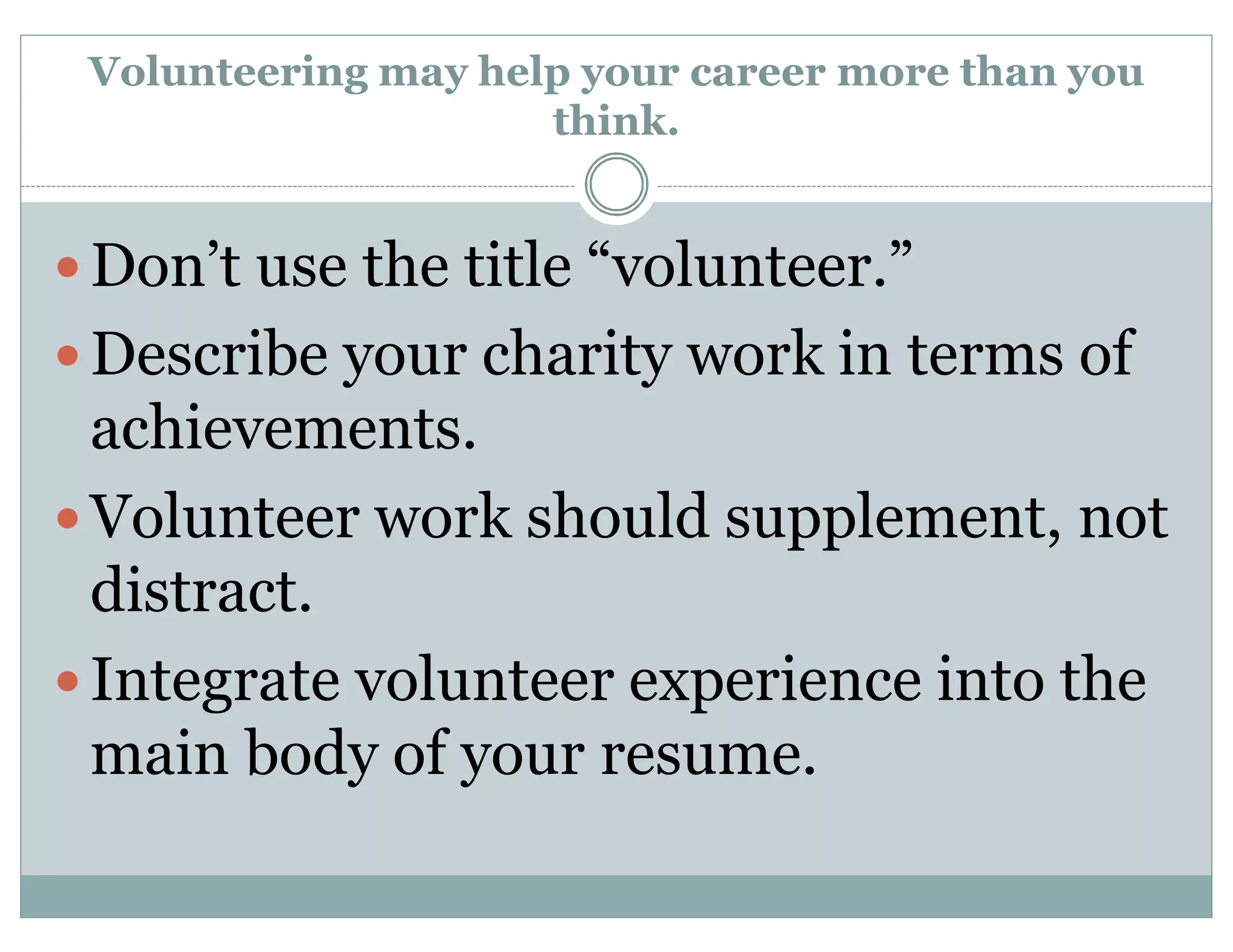 Career Growth through Volunteering | PPT