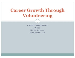 Career Growth through Volunteering | PPT