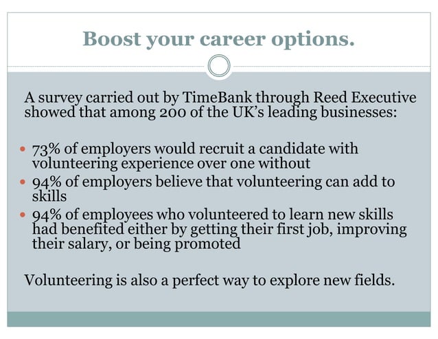 Career Growth through Volunteering | PPT