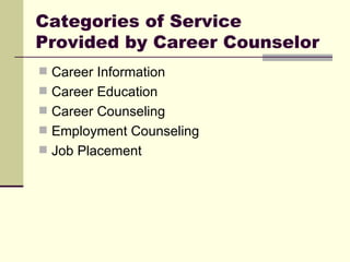 Career guidance & employment counseling | PPT