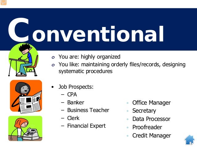 Conventional o You are: highly