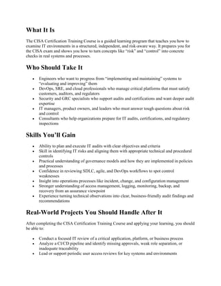 Career Guide to CISA Certification Training Course for Engineers.pdf