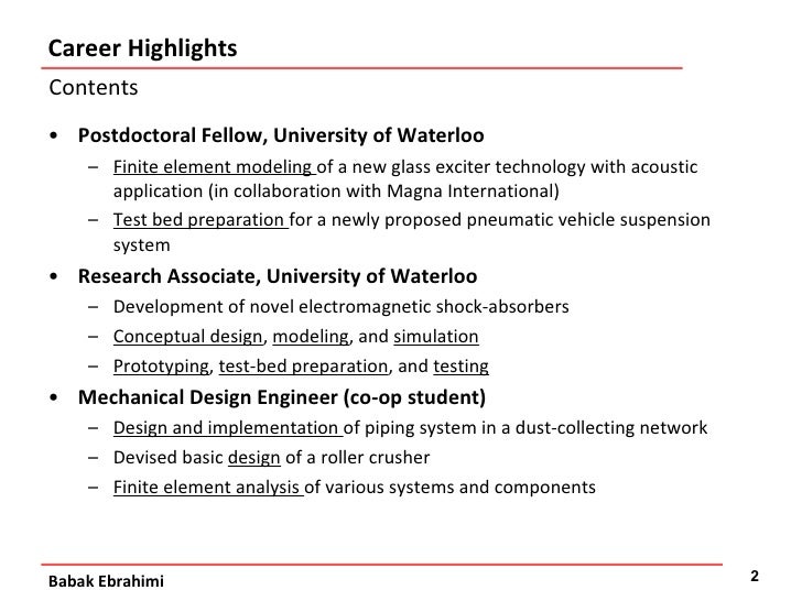 What Is Career Highlights Examples