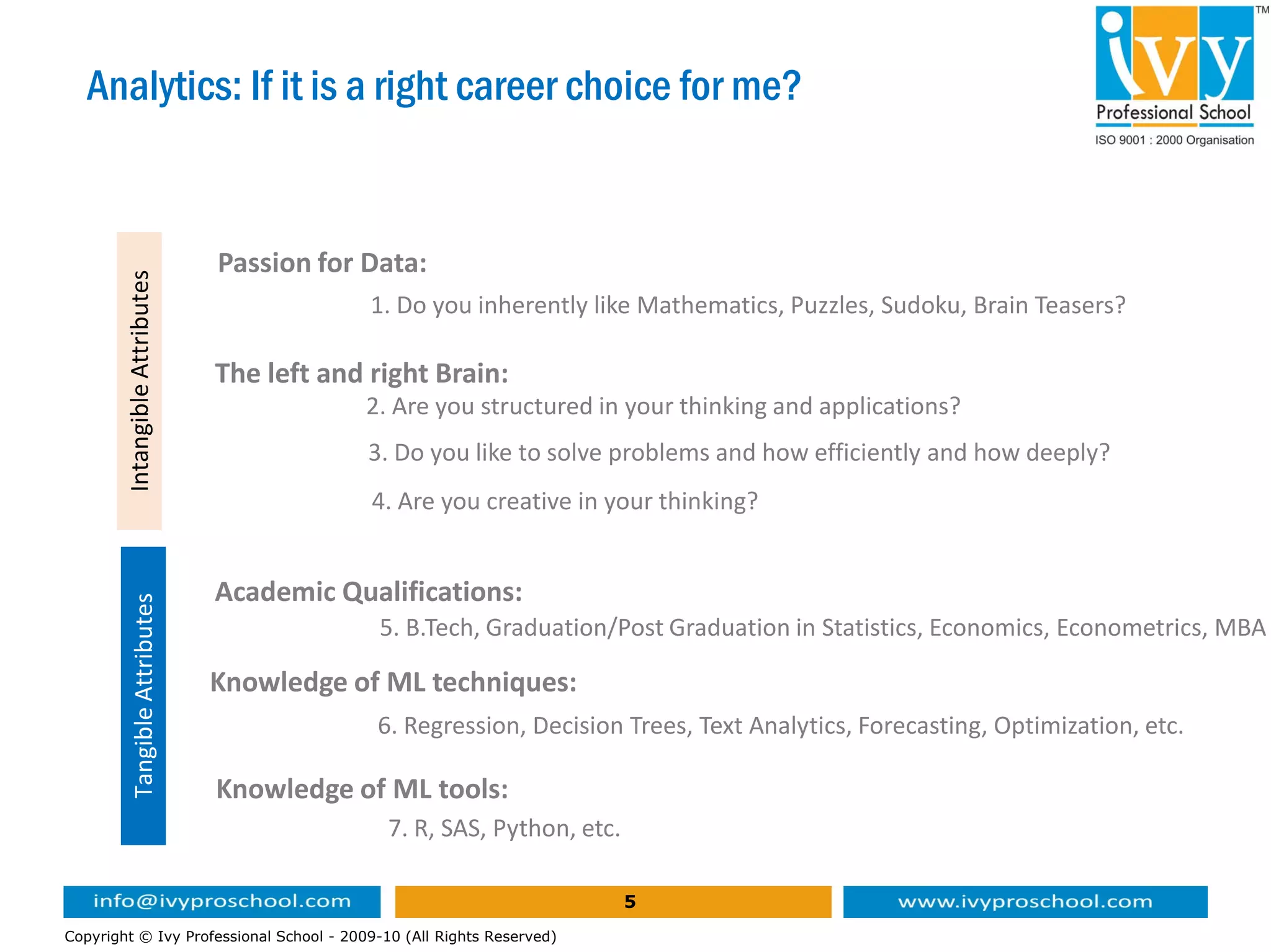 Career in Analytics- Introduction to decision trees | PPT