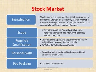 Areas of Career in commerce | PDF
