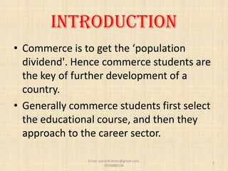 Areas of Career in commerce | PDF