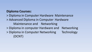 Career in computer Hardware & Networking | PPT