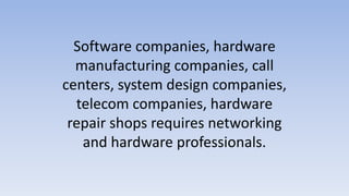 Career in computer Hardware & Networking | PPT