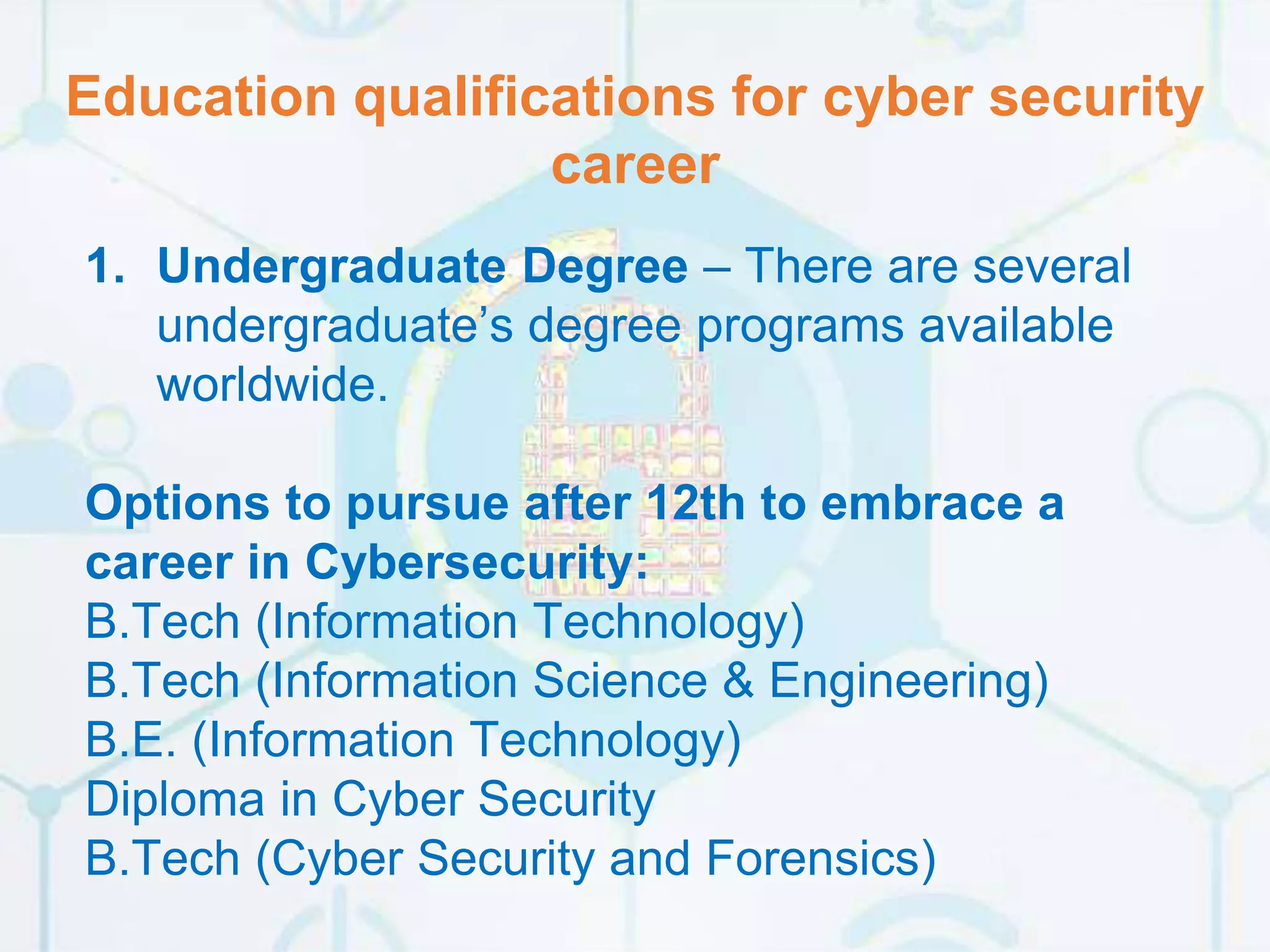Career in cyber security | PPTX