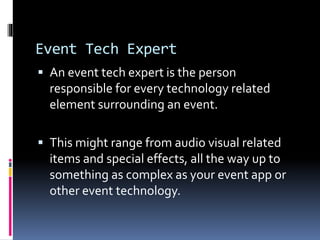 Career in event management | PPTX