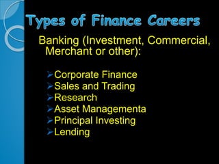 Career in finance | PPTX