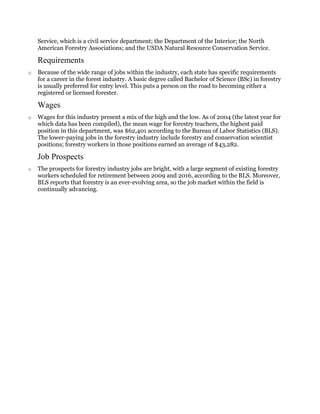 Career in forestry | DOCX