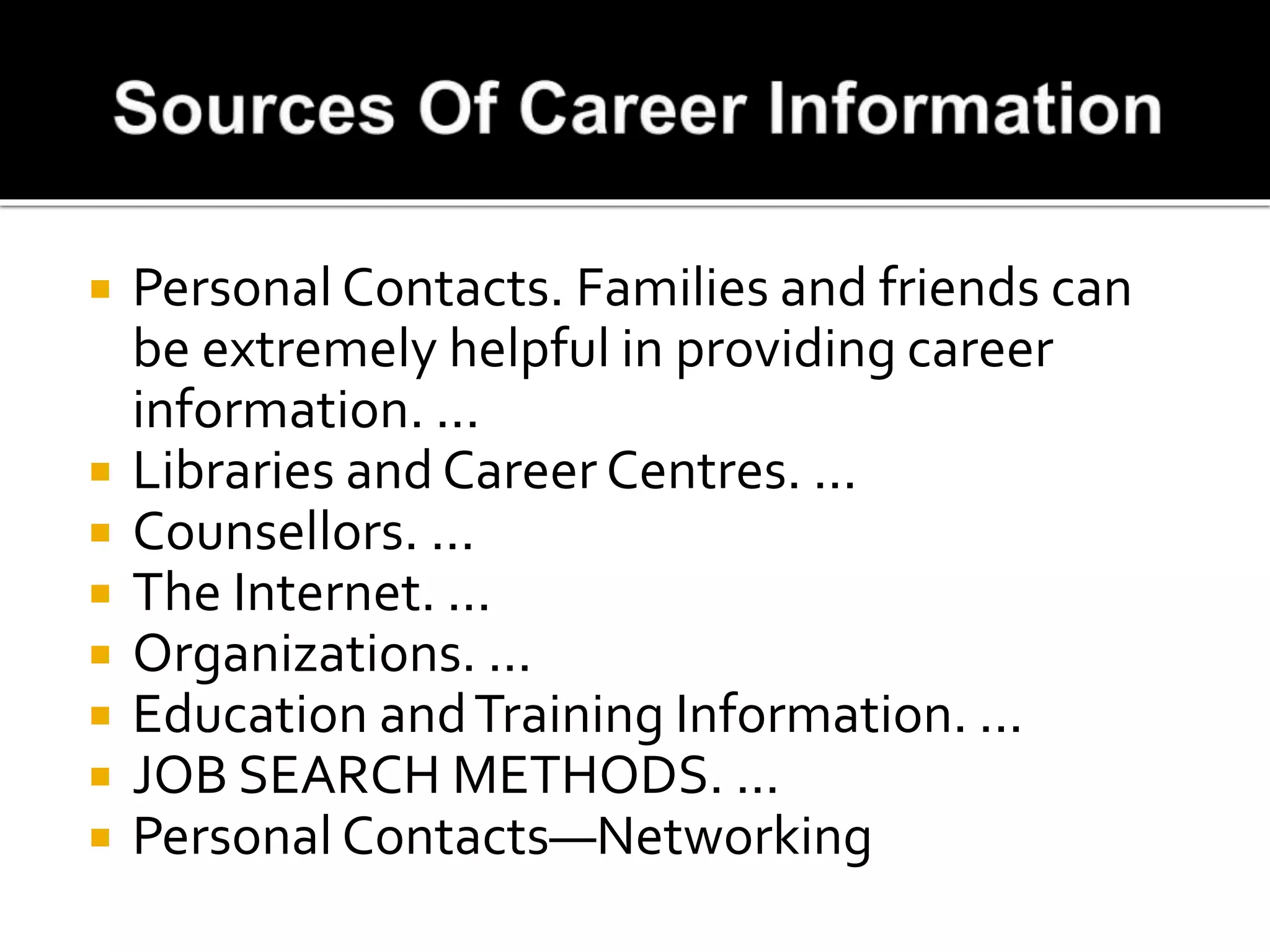 Career information | PPTX