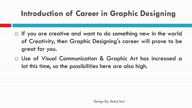 Career in graphic designer | PPT