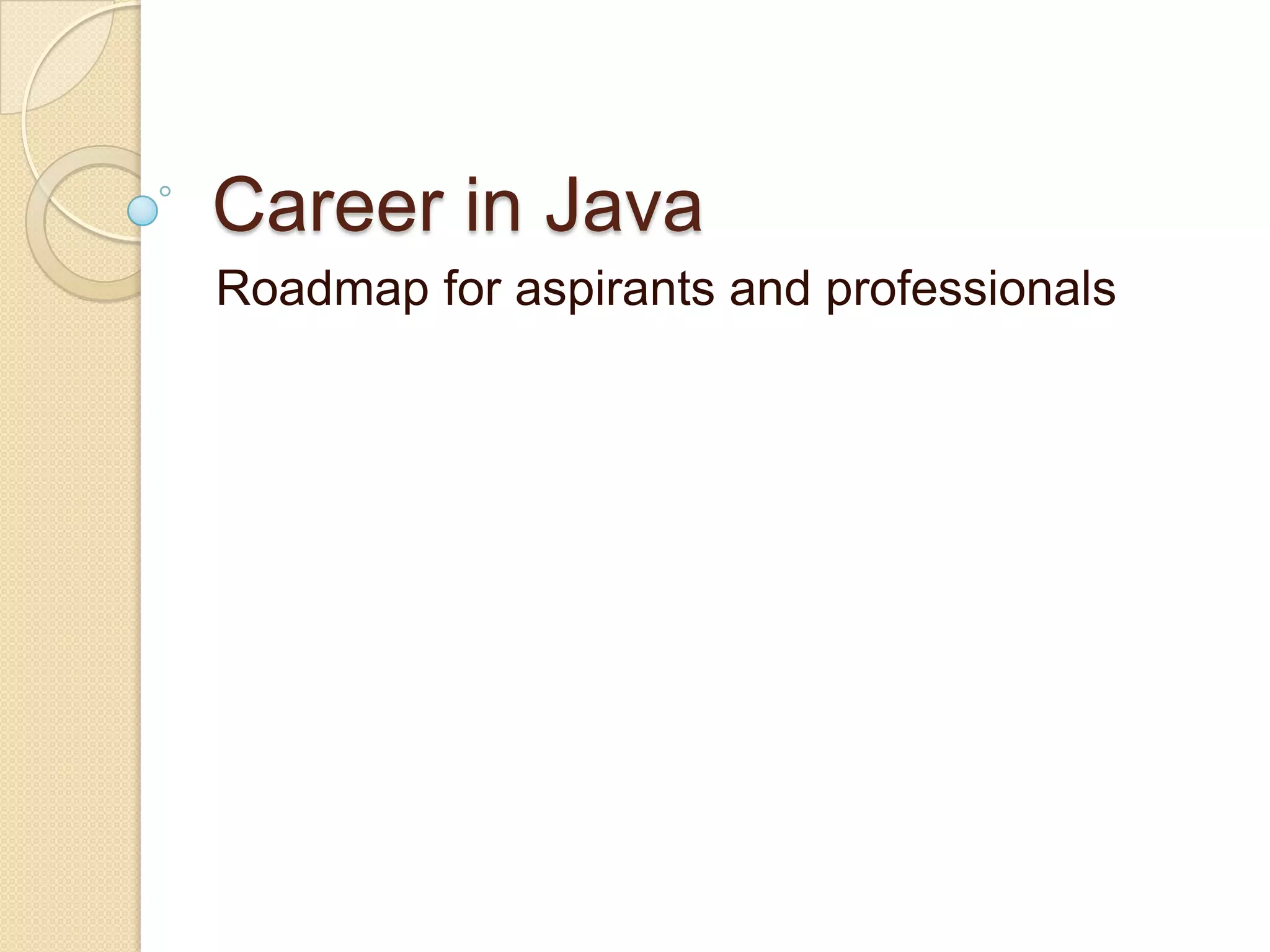 Career in java | PPTX